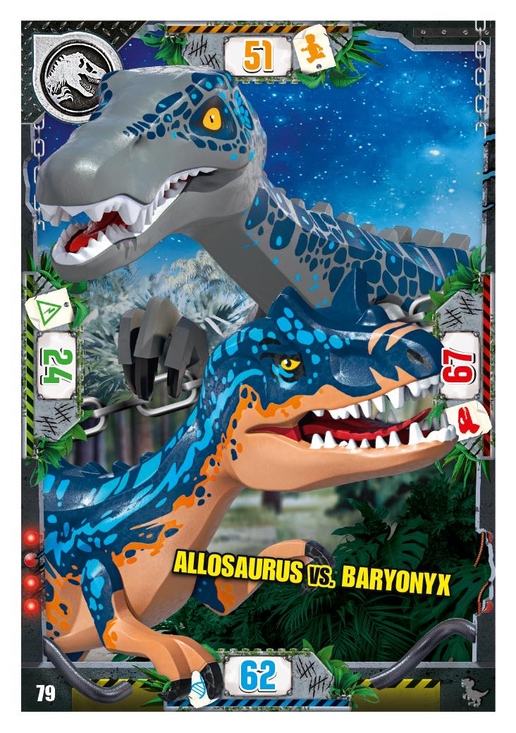 Nummer 079 I Allosaurus Vs. Baryonyx I Lego Jurassic World Tcg 3 | Blue