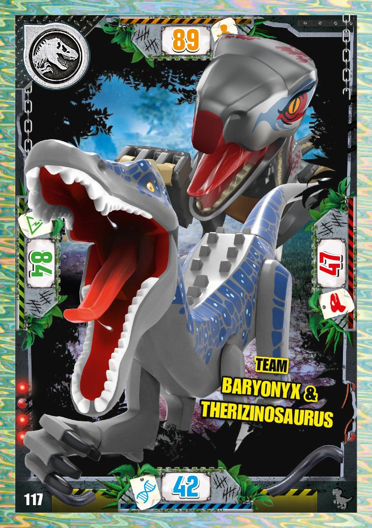 Nummer 117 I Team Baryonyx & Therizinosaurus I Lego Jurassic World Tcg