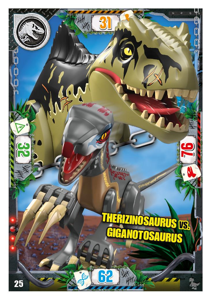 Nummer 025 I Therizinosaurus Vs. Giganotosaurus I Lego Jurassic World