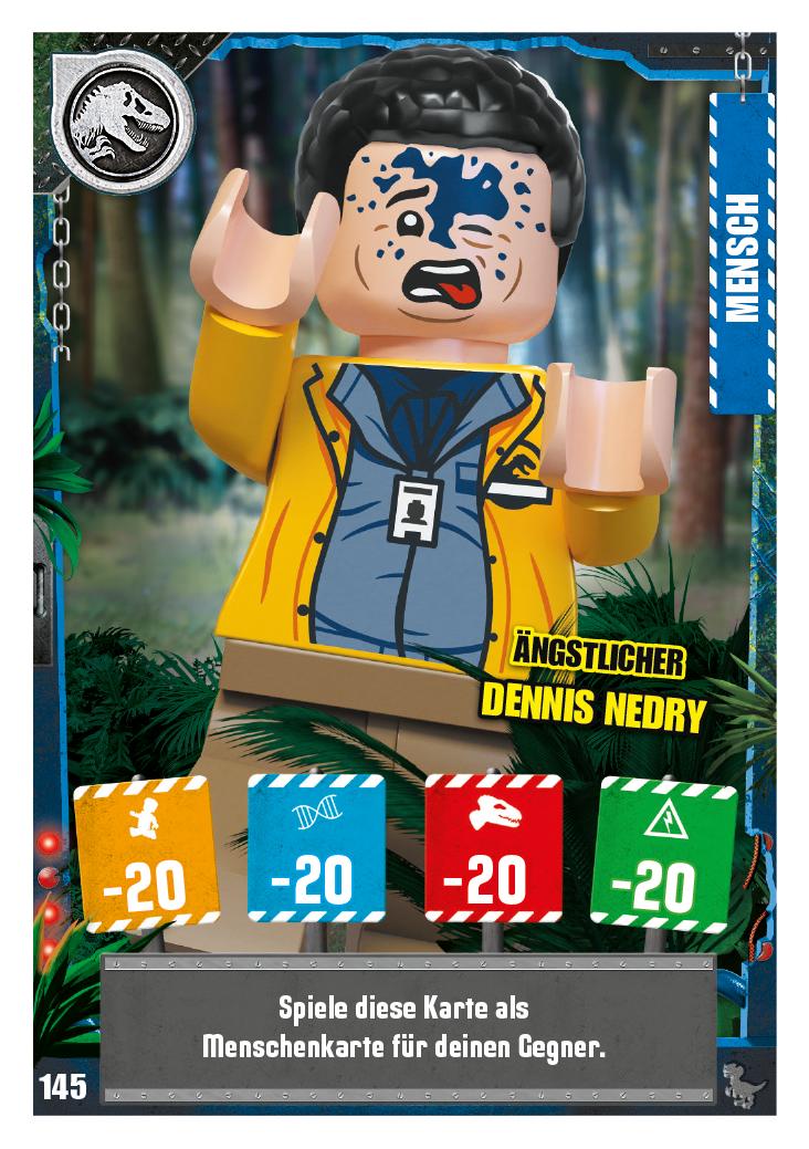 Nummer 145 I Ängstlicher Dennis Nedry I Lego Jurassic World Tcg 3 