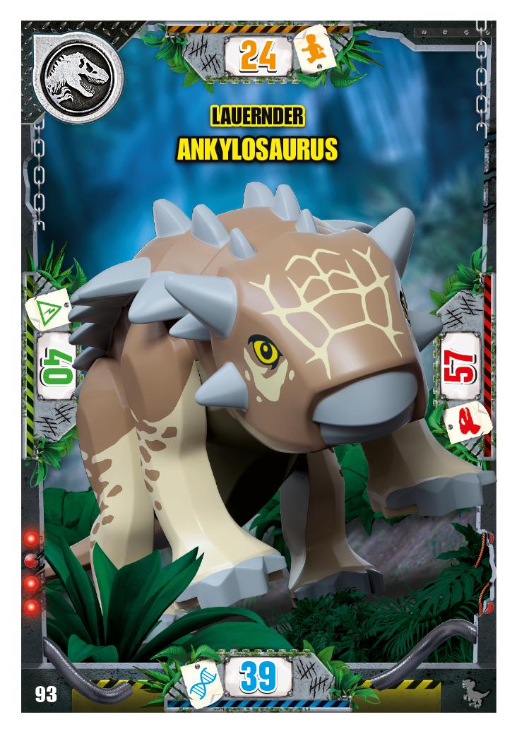 Nummer 093 I Lauernder Ankylosaurus I Lego Jurassic World Tcg 3 | Blue 