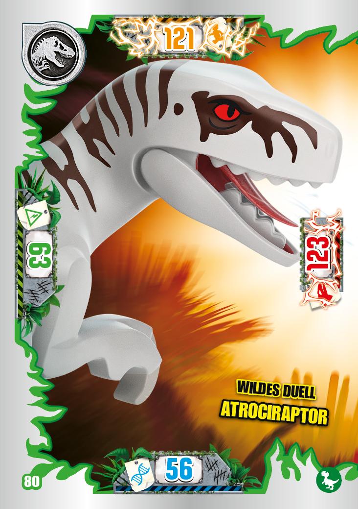 Nummer 080 I Wildes Duell Atrociraptor I Lego Jurassic World Tcg 3 