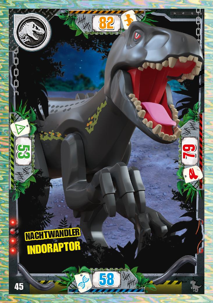 Nummer 045 I Nachtwandler Indoraptor I Lego Jurassic World Tcg 3 | Blue
